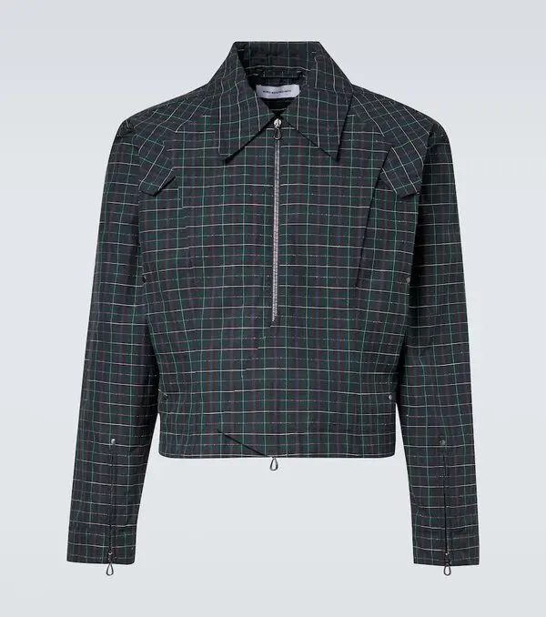 KIKO KOSTADINOV Kraner Checked Cotton-blend Jacket