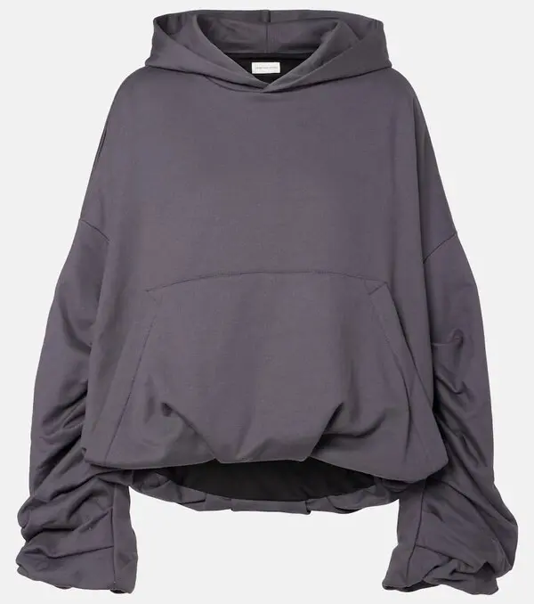 Dries Van Noten Hannett Cotton Hoodie - Grey