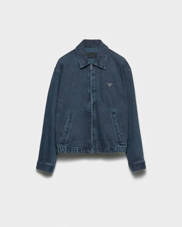 Prada Denim Blouson Jacket - Obsidian