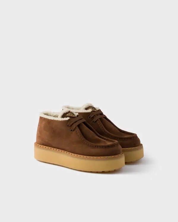 Prada Suede Chukka Boots - Cocoa Brown