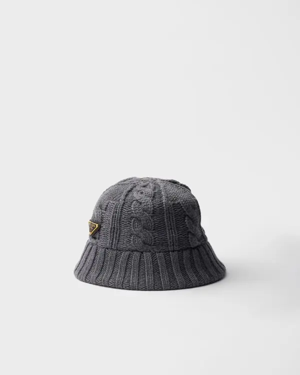 Prada Wool Bucket Hat - Slate Gray