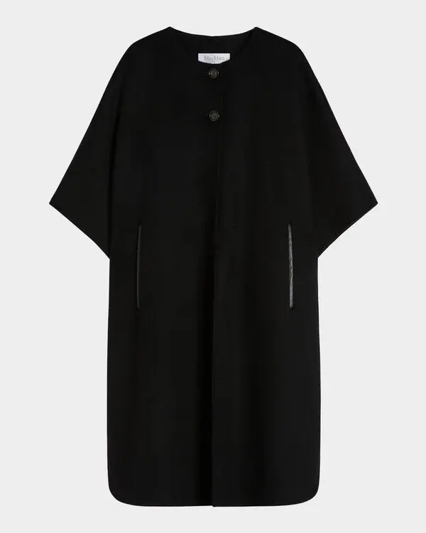 Max Mara Moriana Cashmere Cape - 004 Black