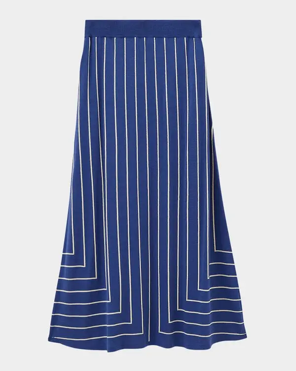 JOSEPH Geometric Jacquard Knit Maxi Skirt