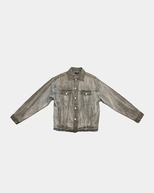 PURPLE BRAND Arcilla Dirty Denim Jacket - Lt Indigo