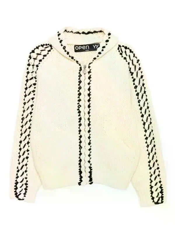 OPEN YY Stitch Knitted Hoodie