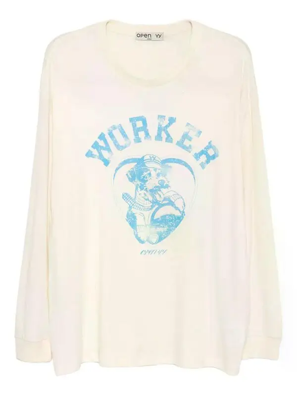 OPEN YY Graphic-print Long-sleeve T-shirt