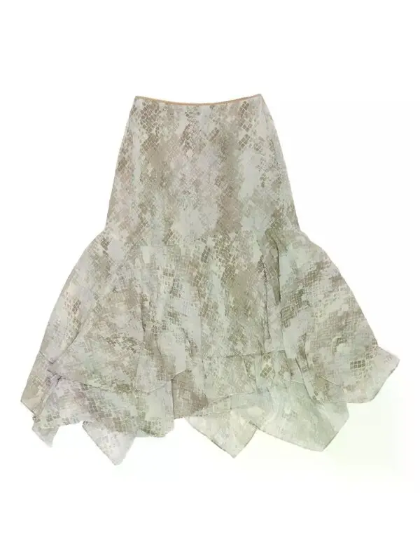 Bimba Y Lola Snake-print Pleated Skirt