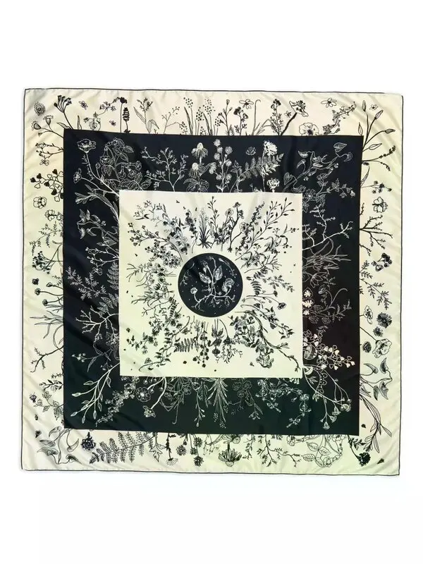 Bimba Y Lola Floral-print Square Scarf