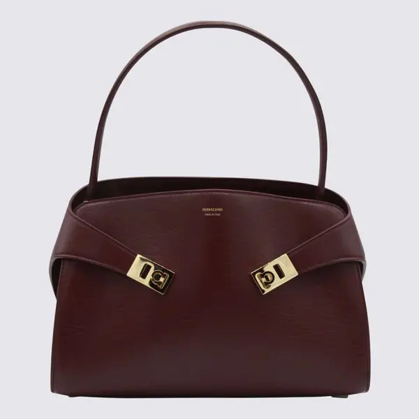 FERRAGAMO Hug S Shoulder Bag - Plum