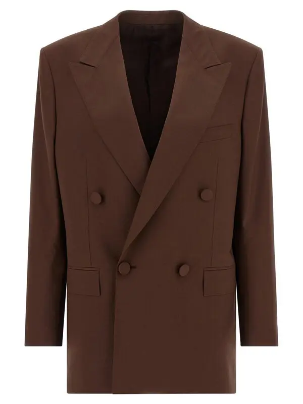 ARMARIUM Amedeo Light Wool Double-breasted Blazer - Brown
