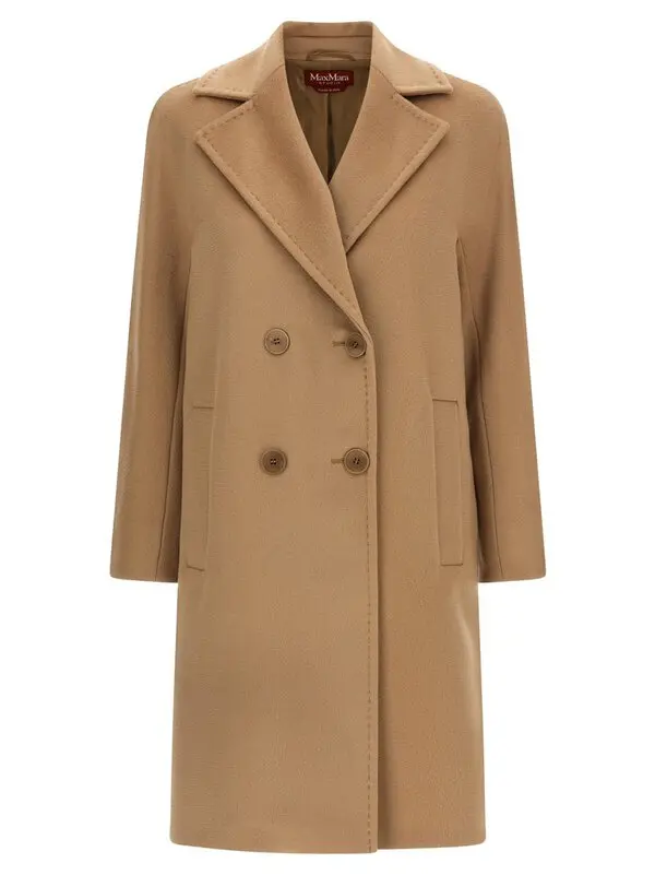 MAX MARA STUDIO Agenda Virgin Wool Coat - Beige