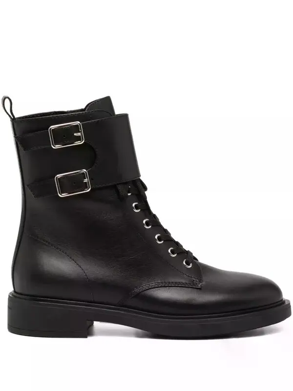 GIANVITO ROSSI Ripley Buckle Leather Ankle Boots