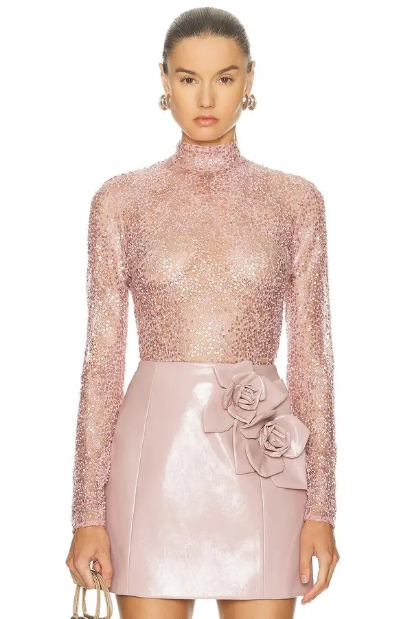 AKNVAS Bente Floral Embroidered Top