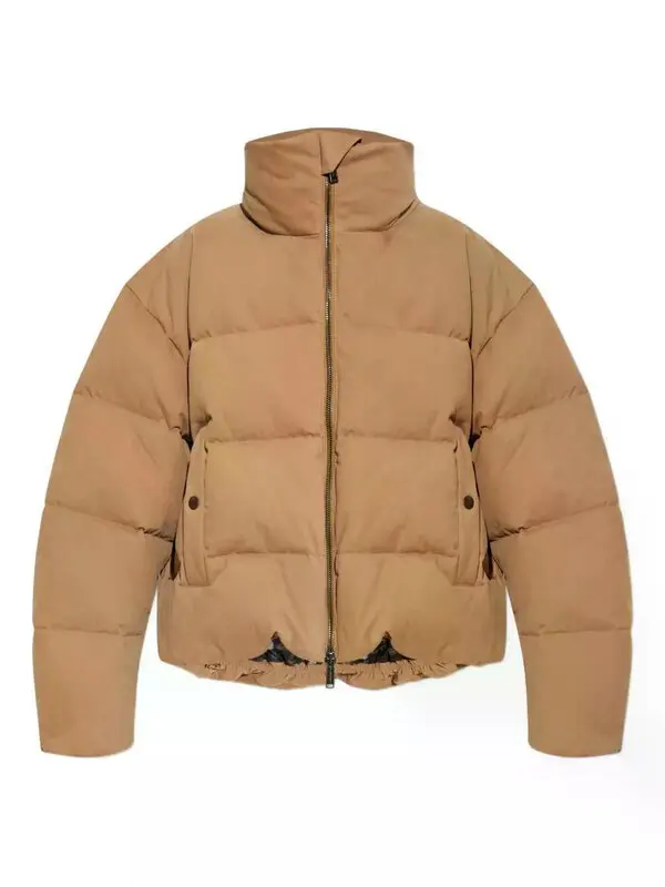 Dsquared2 Quilted Jacket With Deer Print - Brown