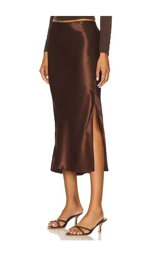 Rails Maya Satin Skirt - Espresso