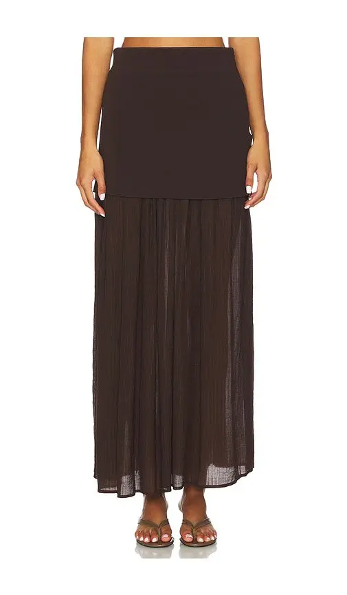 Line & Dot Rhone Mix-media Skirt