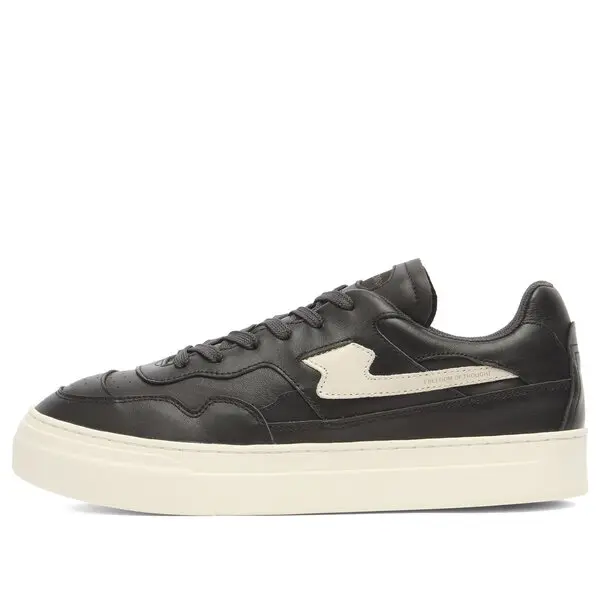 S.W.C STEPNEY WORKERS CLUB Omni Pearl S-strike Leather Sneakers - Black Cream