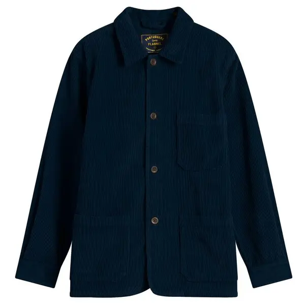 Portuguese Flannel Labura Corduroy Chore Jacket - Navy
