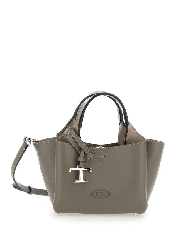 TOD'S Handbag With Removable Shoulder Strap And T Plaque