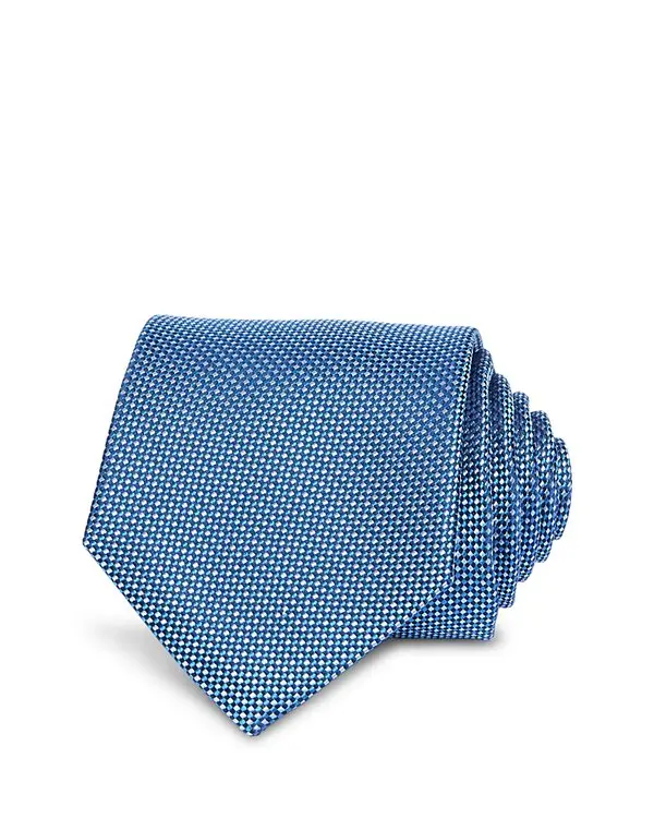 Bloomingdale'S Textured Print Silk Neck Tie - Navy/blue
