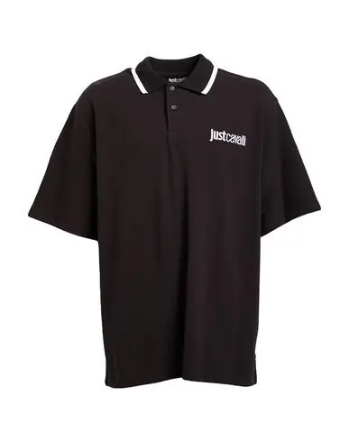 Just Cavalli Polo Shirt Size Cotton - Black