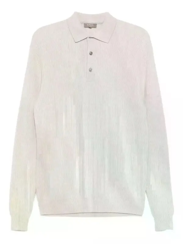 N.peal Ribbed Polo Shirt - Grey