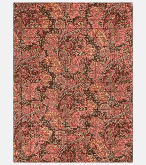 Etro Giano Paisley Quilted Cotton Throw
