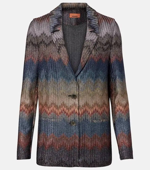 Missoni Zigzag Lamé Blazer - Multicoloured