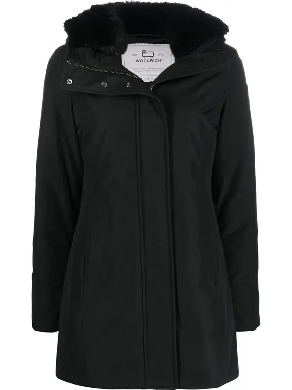 Woolrich Boulder Faux Fur Parka - Black