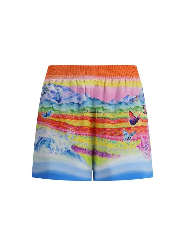 Casablanca Silk Bermuda Shorts - Multicolour