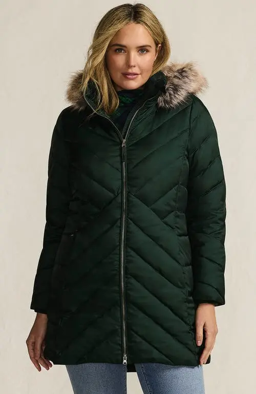 LANDS' END Fleece-lined Winter Coat - Deep Evergreen