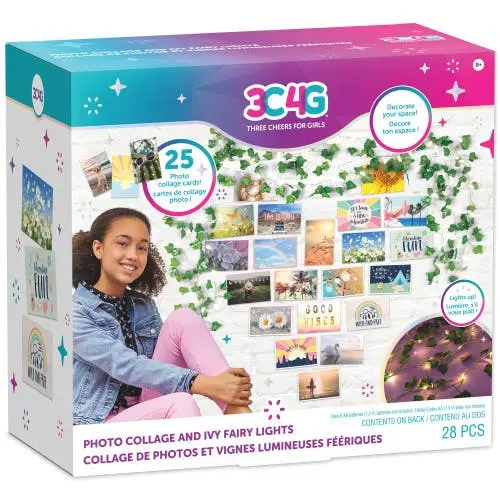 THREE CHEERS FOR GIRLS Photo Collage And Ivy Fairy Lights Set