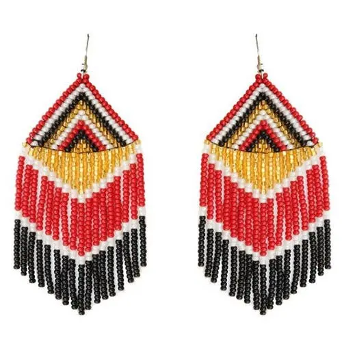 FOSTERIE Embera Beaded Dangle Earrings