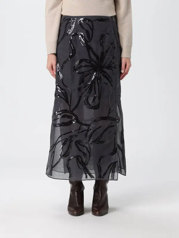 Brunello Cucinelli Sequin Embellished Skirt