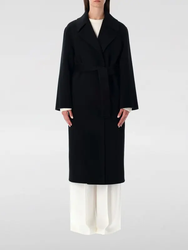 Alberta Ferretti Belted Coat - Black