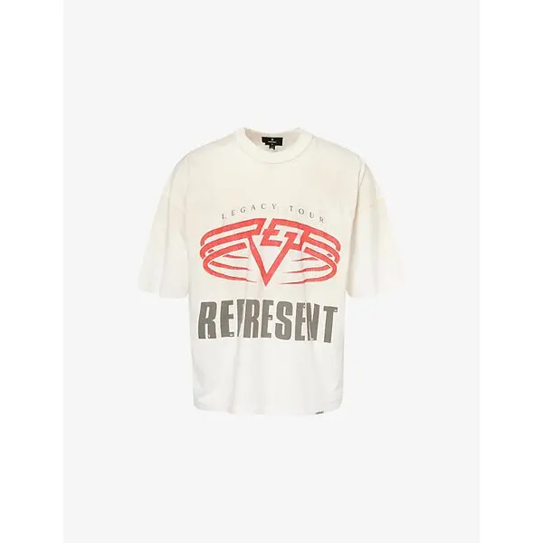 REPRESENT Legacy Tour Graphic-print Reversible Cotton Blend T-shirt
