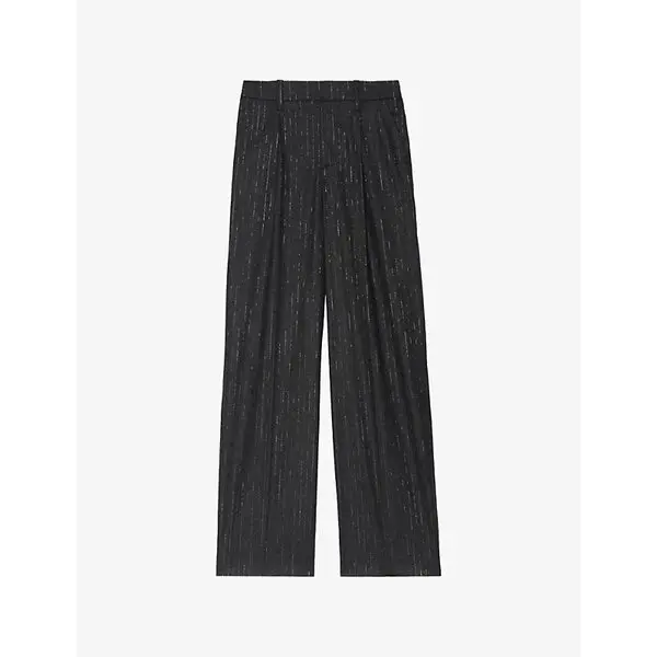 Zadig&Voltaire Puros Striped Flannel Trousers - Anthracite