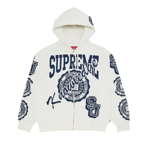 Supreme Knowledge Reigns Zip Up Hooded Sweatshirt