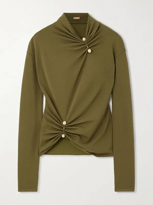 Cult Gaia Callie Embellished Knitted Top