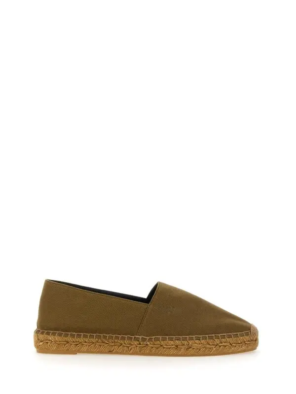 Saint Laurent Espadrille In Gabardine - Green
