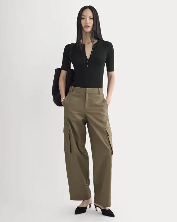 Everlane Wide-leg Cargo Trouser - Deep Taupe