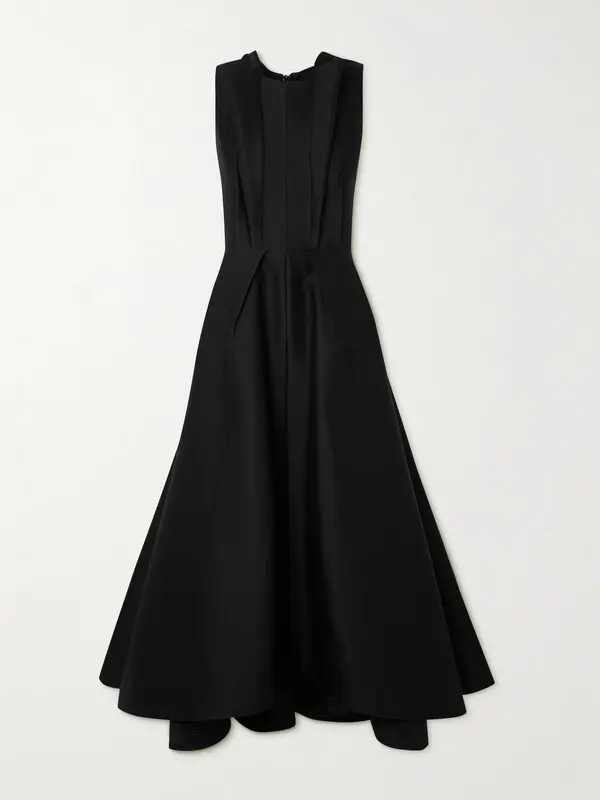 Maticevski Invigorate Pleated Wool And Silk-blend Dress