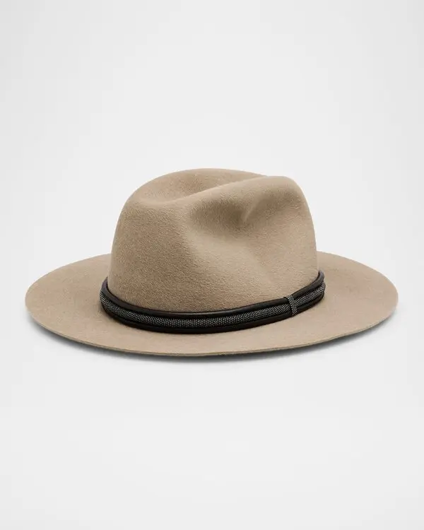 Brunello Cucinelli Wool Fedora With Monili Band
