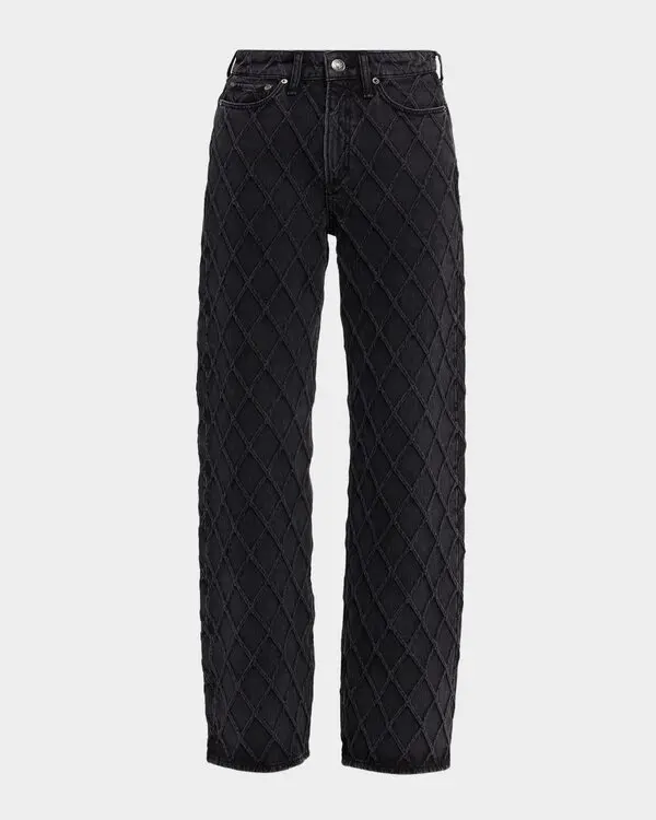 Rag & Bone Logan Mid-rise Diamond-stitch Jeans