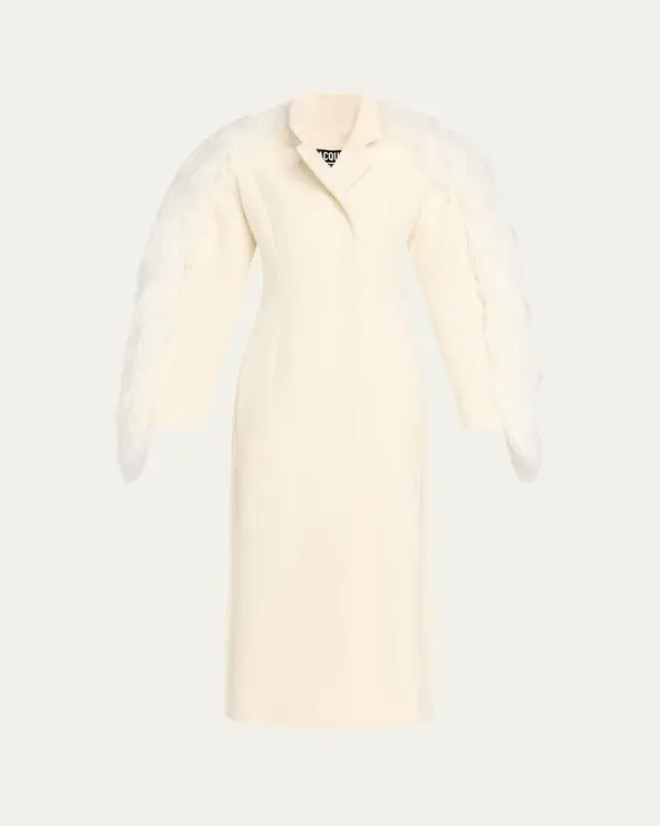 Jacquemus Le Manteau Boa Lamb Shearling Wool Coat