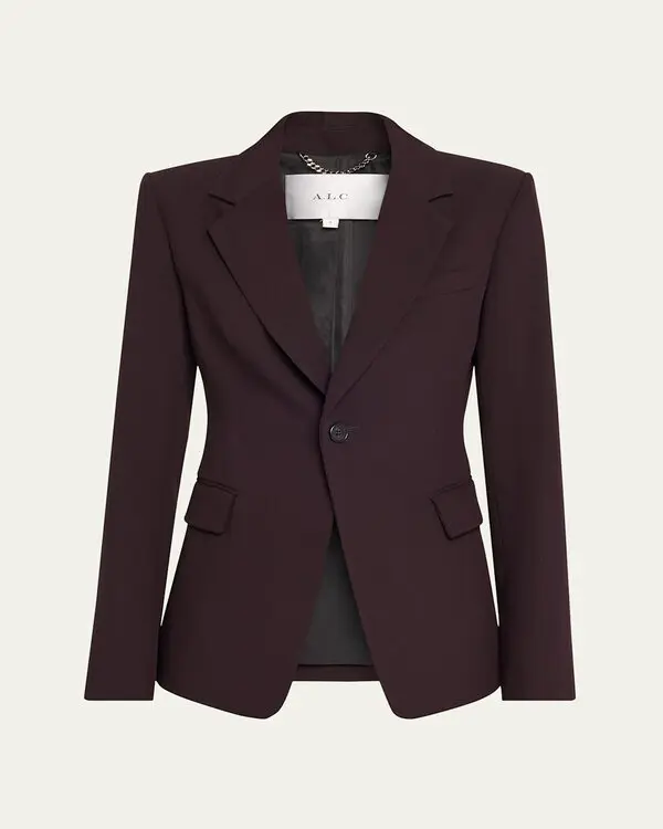 A.L.C. Elza Single-breasted Jacket - Deep Plum