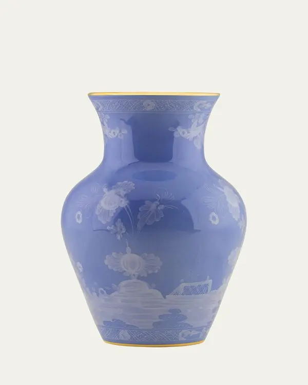 GINORI 1735 Oriente Italiano 10" Ming Vase, Pervinca - Blue
