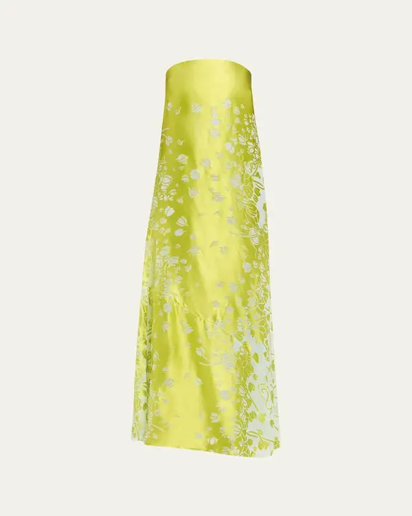 Christopher Esber Strapless Burnout Maxi Dress