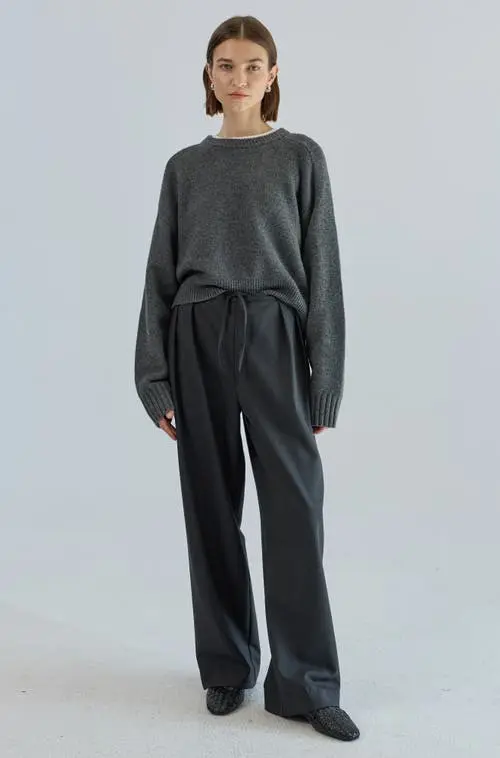 Almina Concept Waist Tie Wool Trousers