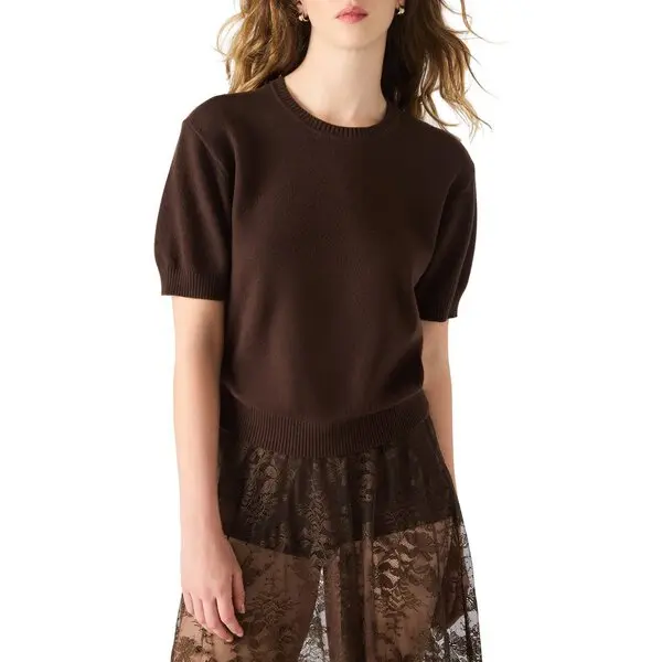 Steve Madden Hermia Short Sleeve Sweater